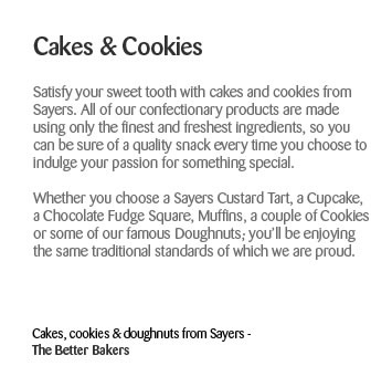 Sayers The Bakers | Products | Cakes & Cookies